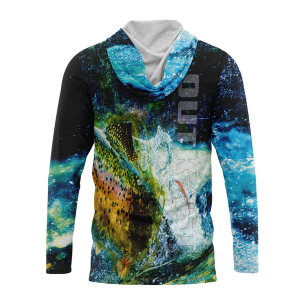 Blue Grunge Trout Hooded Fishing Shirt – Outkast Gear & Apparel