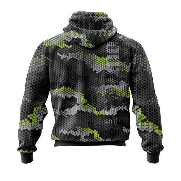 Lime Green Hex Camo Fishing Hoodie – Outkast Gear & Apparel